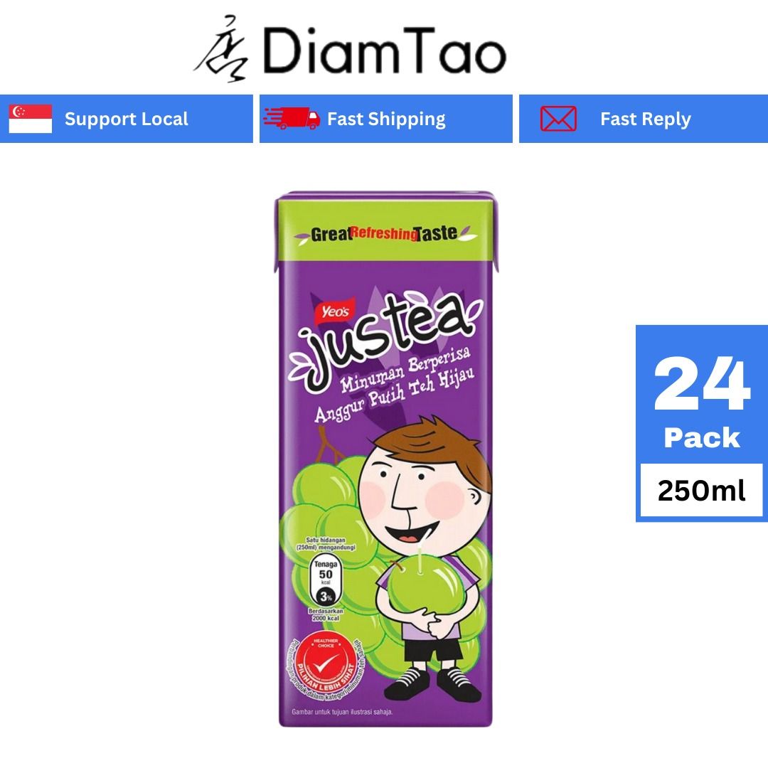 Yeo's Just Tea White Grape 250ml x 24 Packet, Food & Drinks, Beverages ...