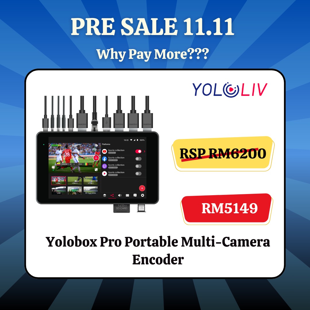 YoloBox Pro Portable Multi-Camera Encoder/ Streamer/ Switcher/ Monitor ...