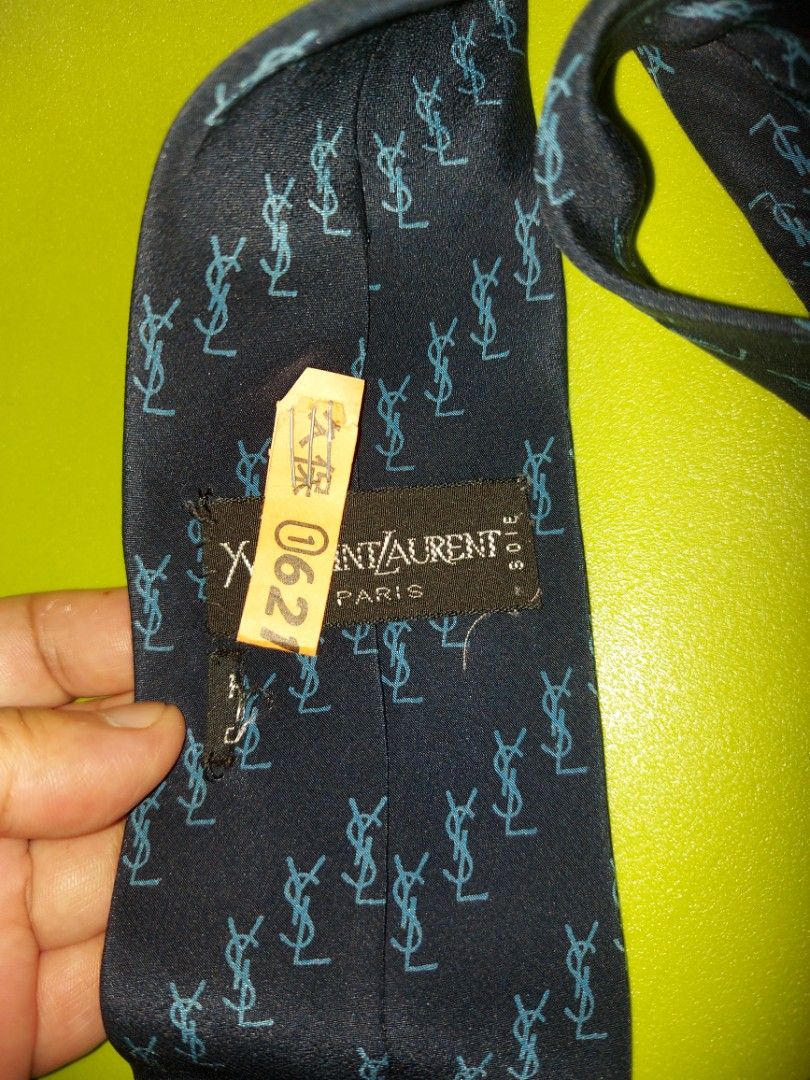 YSL logo necktie slim, Men's Fashion, Watches & Accessories, Ties on ...