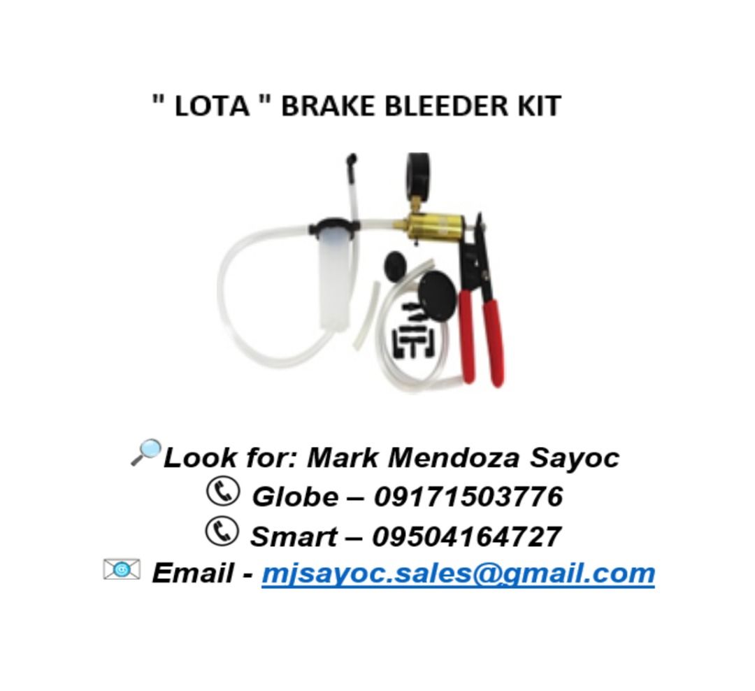 " LOTA " BRAKE BLEEDER KIT, Commercial & Industrial, Construction Tools ...