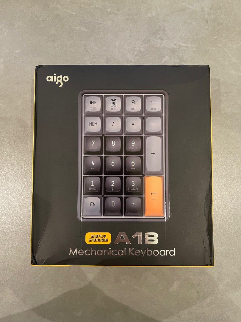 Aigo A18 Mechanical Keyboard Number Pad Numpad Numeric Pad 數字鍵盤, 電腦＆科技 ...