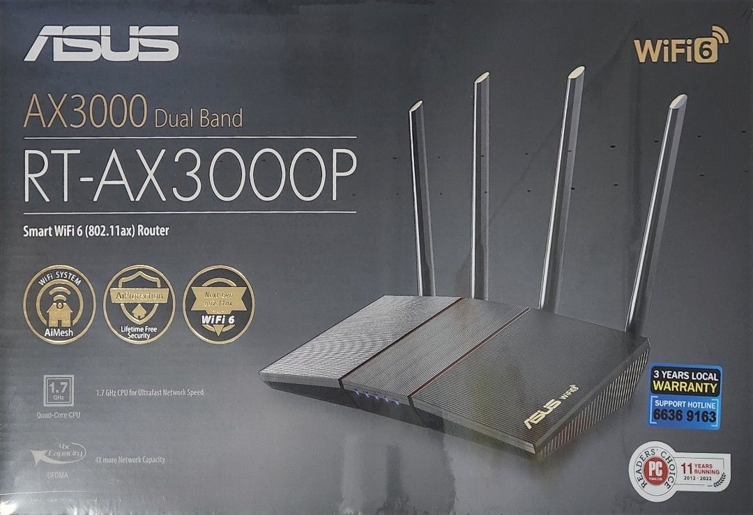 Asus AX3000 Dual Band Router, Computers & Tech, Parts & Accessories ...