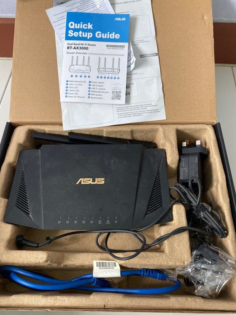 Asus Router RT-AX3000 Router, Computers & Tech, Parts & Accessories ...