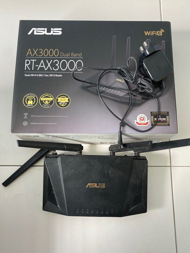 Asus Router RT-AX3000 Router, Computers & Tech, Parts & Accessories ...