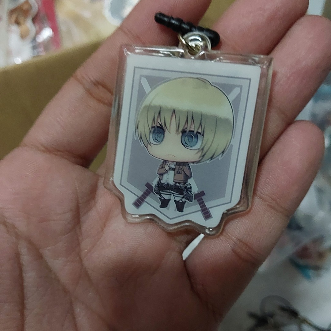 Attack on Titan Armin Chibi Earphone Jack Keychain, Hobbies & Toys ...