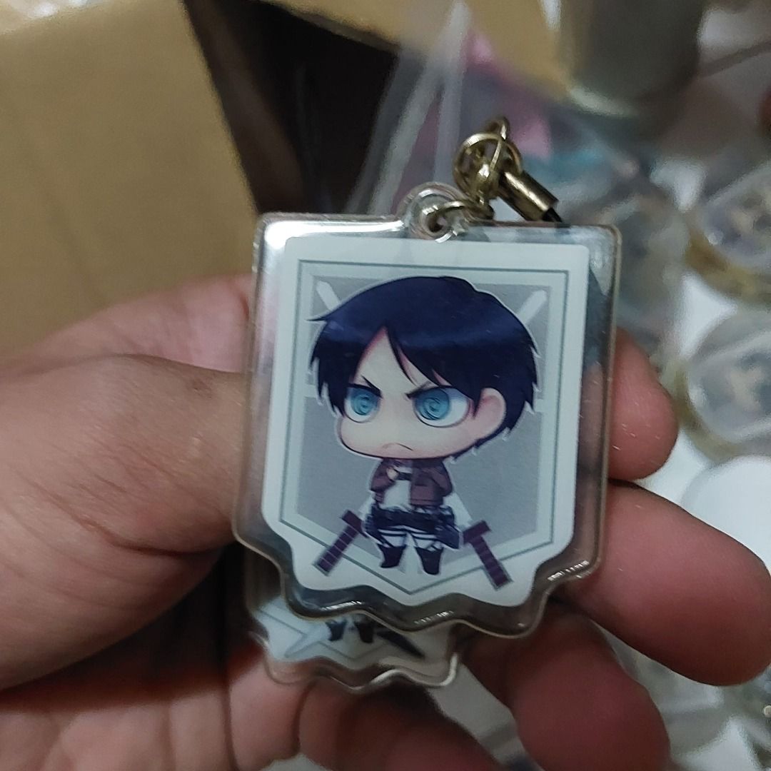 Attack on Titan Eren Yeager Chibi Earphone Jack Keychain, Hobbies ...