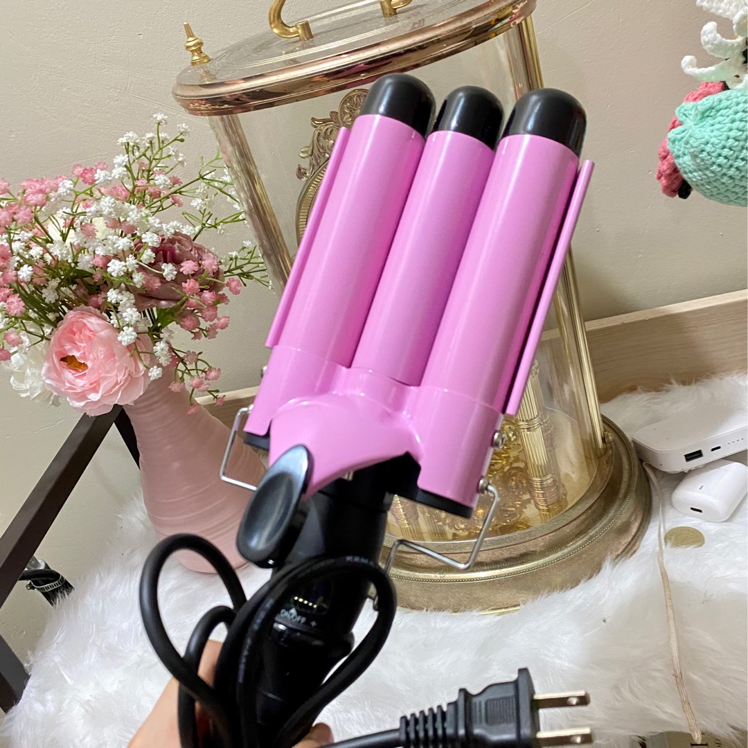 Authentic Ckeyin Ceramic Mermaid Iron Large curler triple 3 barrel ...