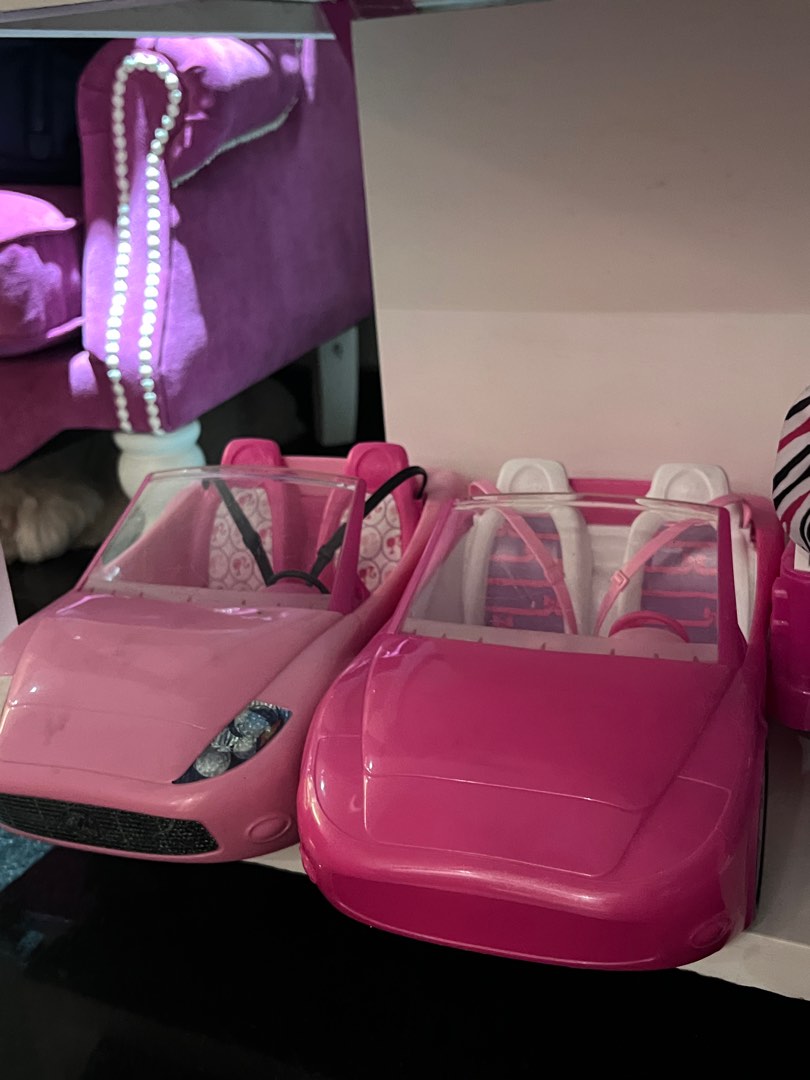 Authentic Mattel Barbie convertible pink cars, Hobbies & Toys, Toys ...