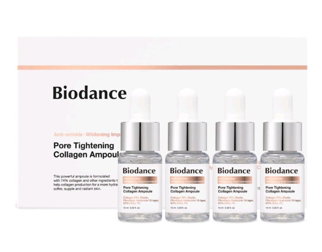 Biodance Pore Tightening Collagen Ampoule, Beauty & Personal Care, Face ...