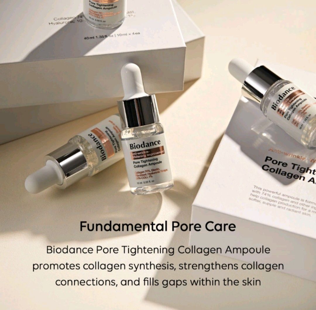 Biodance Pore Tightening Collagen Ampoule, Beauty & Personal Care, Face ...