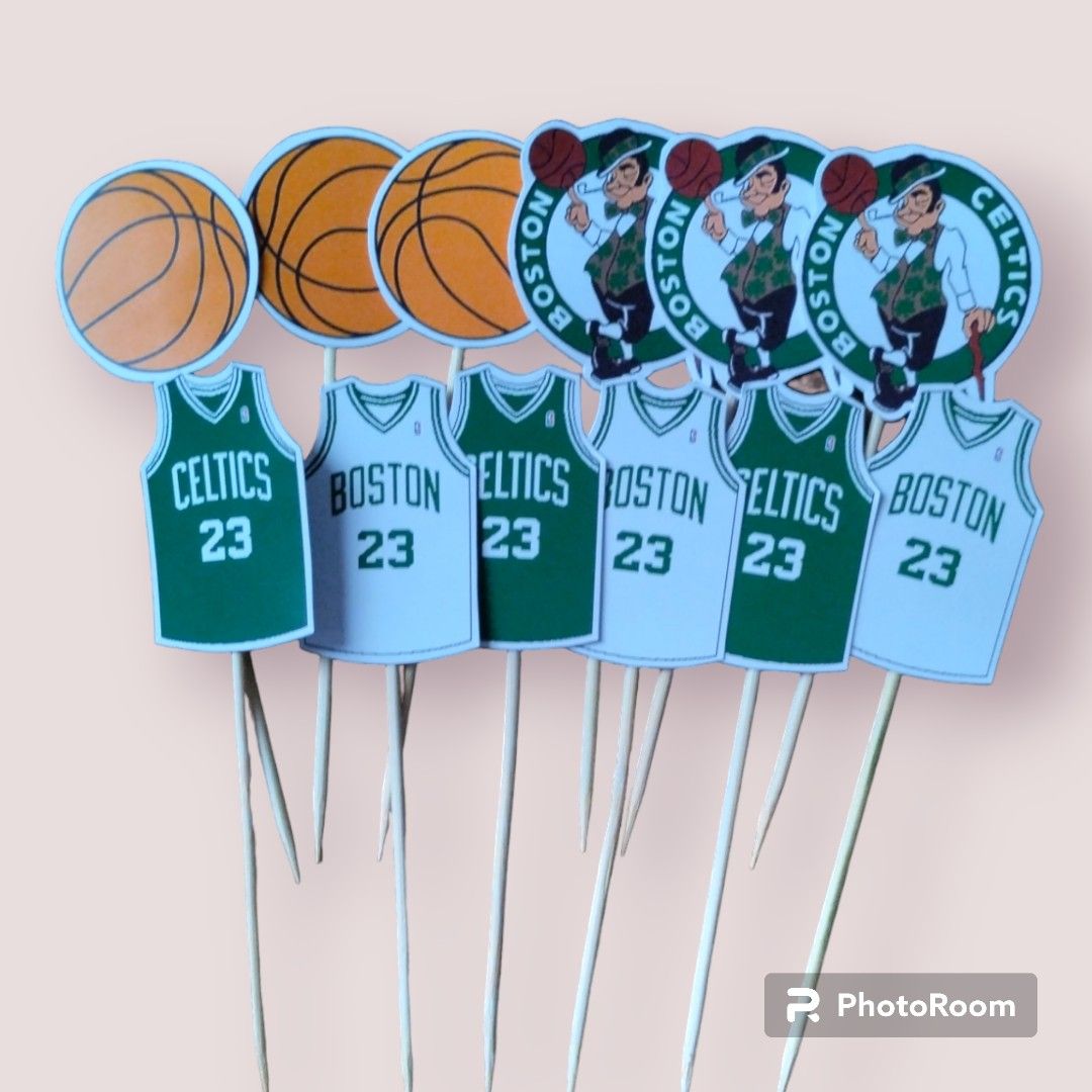 Boston Celtics NBA Team Basketball Theme Birthday Party Banner Cupcake ...