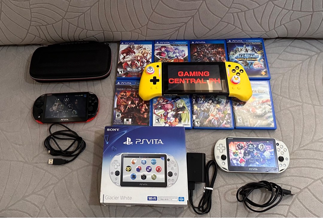 BUNDLE: PS Vita Glacier White 128gb and PS Vita Black 256gb, Video ...