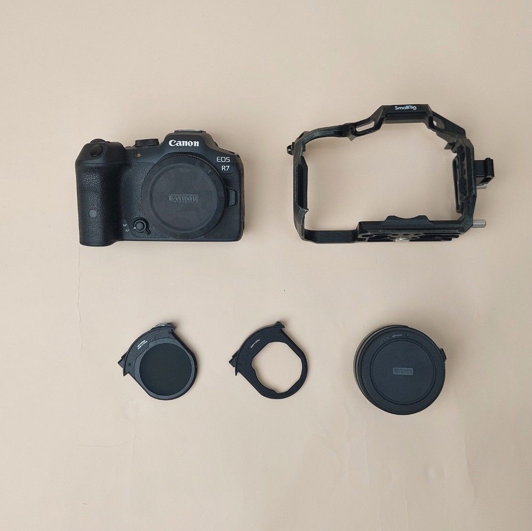 Canon EOS R7 + Cage + Drop in Filter Adapter + Skin, Photography ...