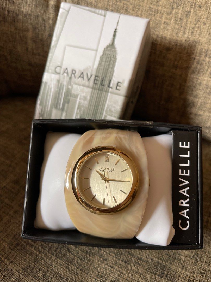 Caravelle by Bulova Ceramic Bangle Watch, Luxury, Watches on Carousell