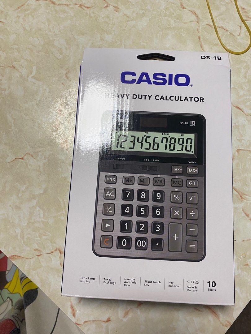 Casio 計數機 DS-1B, 興趣及遊戲, 手作＆自家設計, 文具 - Carousell