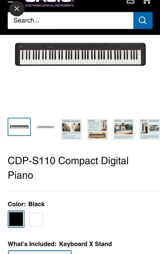 Casio CDP-S110 digital piano compact keyboard bench stand, Hobbies ...