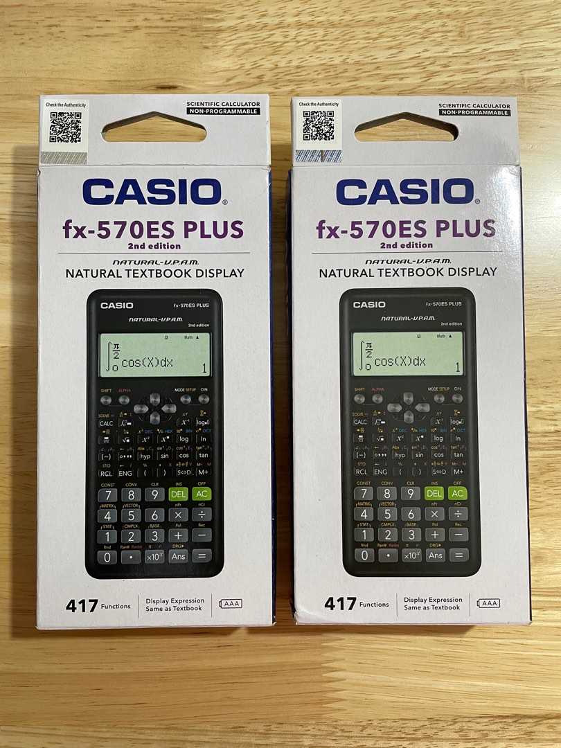 Casio FX-570ES Plus (2nd Edition), Hobbies & Toys, Stationary & Craft ...