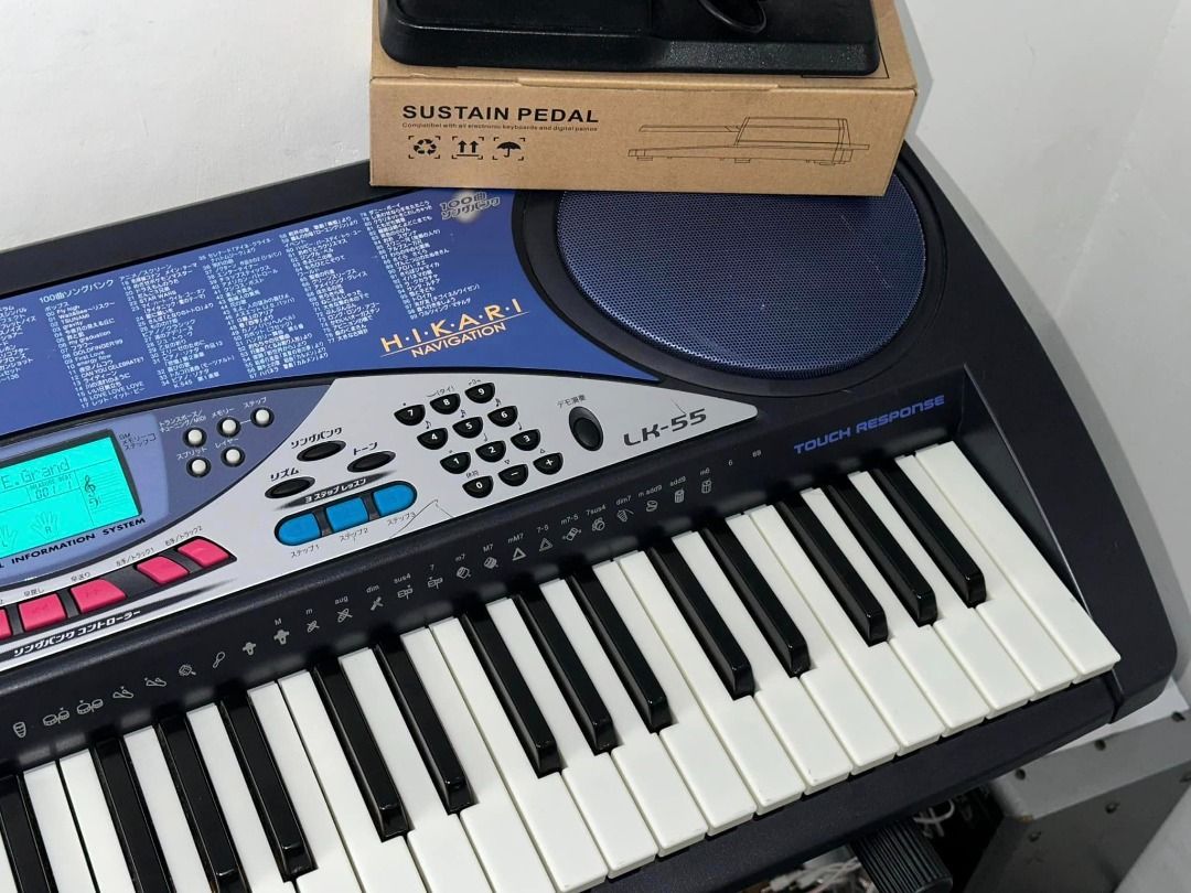 Casio LK 55 61 Keys Touch Response Piano Keyboard, Hobbies & Toys ...