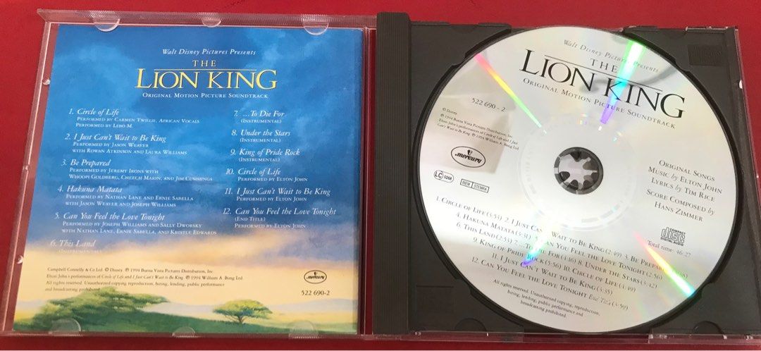 [CD] The Lion King, Hobbies & Toys, Music & Media, CDs & DVDs on Carousell
