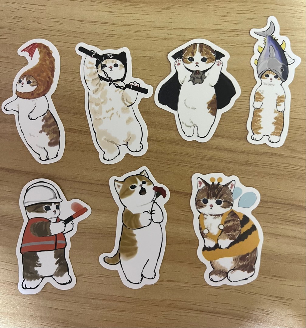 Cute Assorted Stickers (Mofusand Cat/ Cat + Cinnamoroll/ Sumiko ...