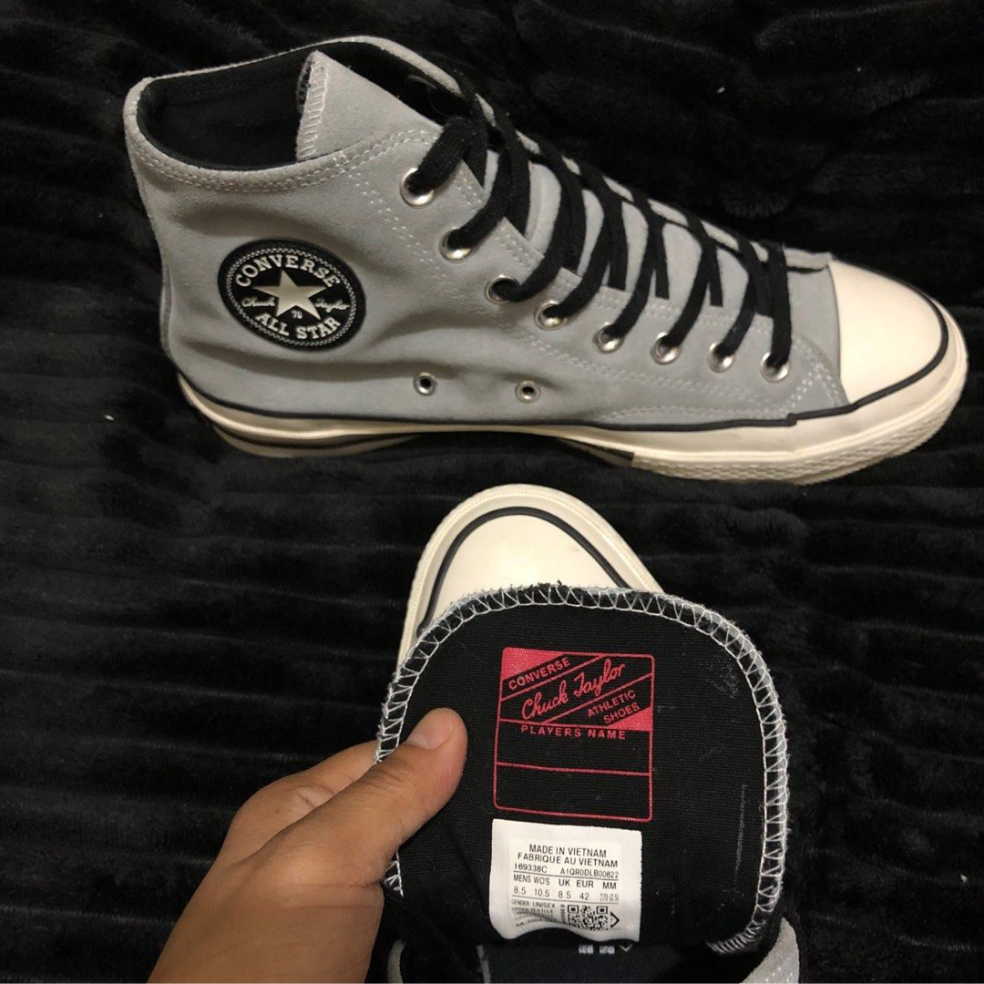 Converse Chuck Taylor Ash Stone Grey High 70, Men's Fashion, Footwear ...