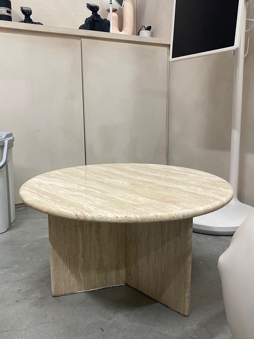 Cream Travertine coffee table, Furniture & Home Living, Furniture ...