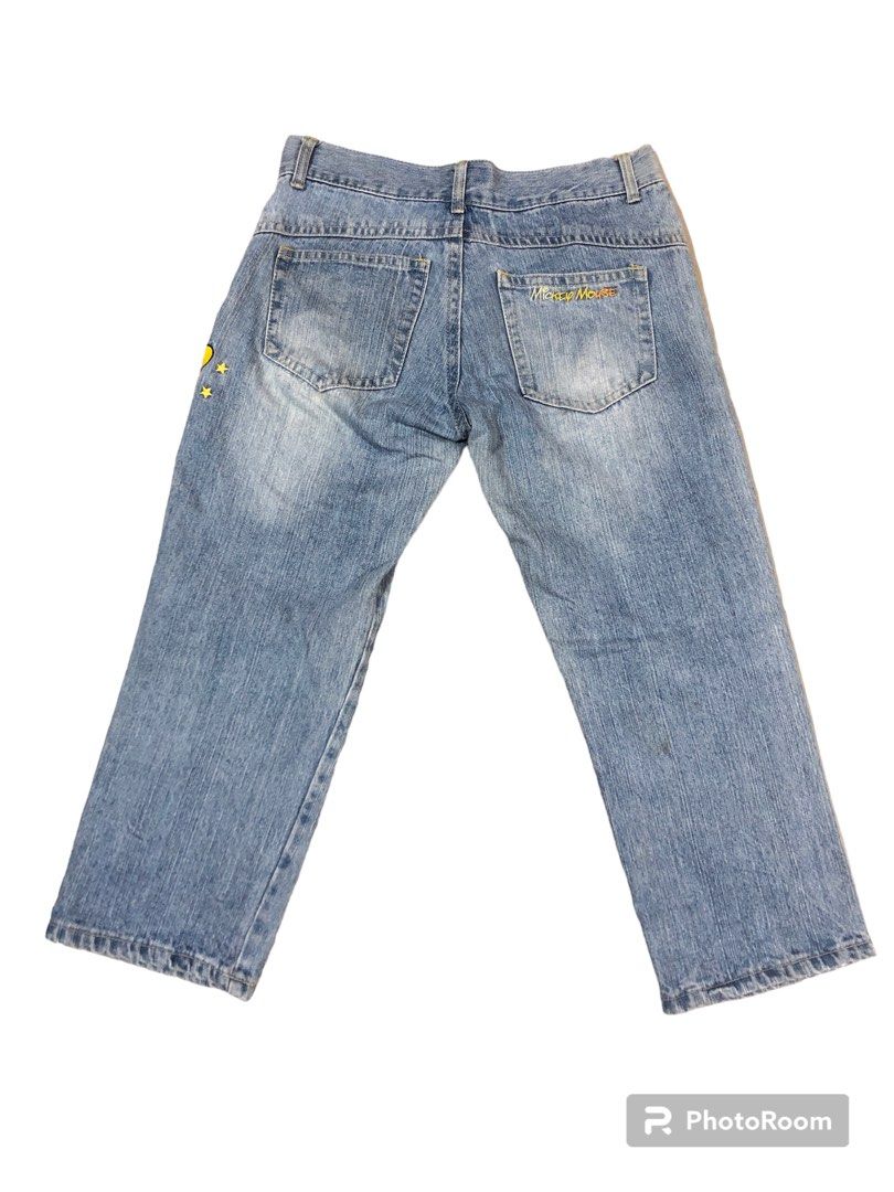 Disney Mickey ripped patches jeans, Women's Fashion, Bottoms, Jeans ...