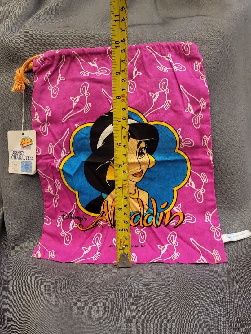 Disney Princess Jasmine Pink Drawstring Pouch, Women's Fashion, Bags ...