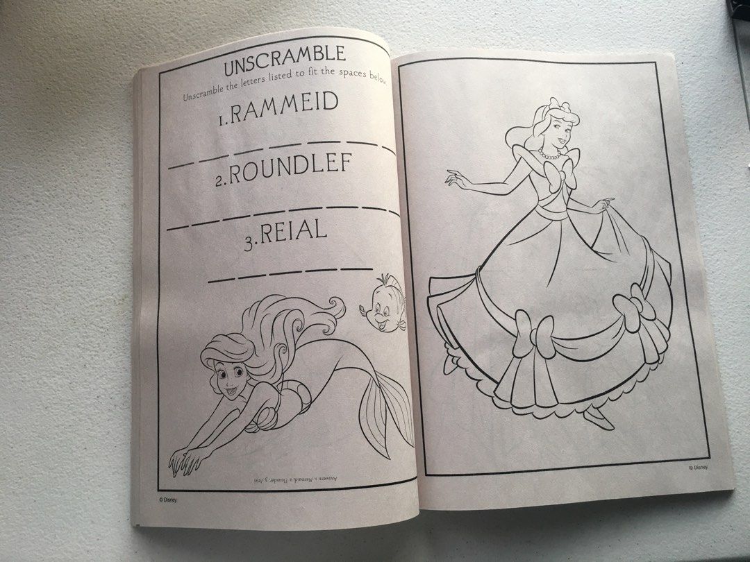 Disney Princess Jumbo Coloring And Activity Book, Hobbies & Toys, Books & Magazines, Children's ...