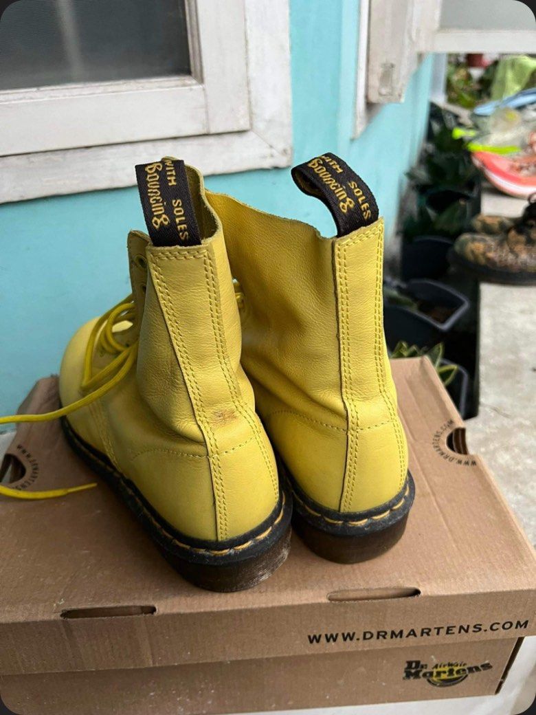 doc martens pascal yellow, Women's Fashion, Footwear, Boots on Carousell