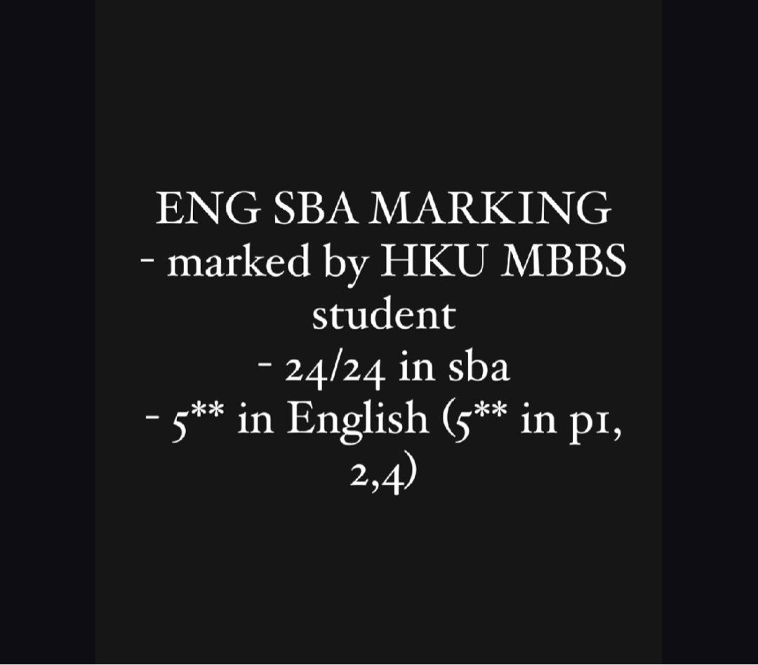 Dse eng sba marking, 興趣及遊戲, 書本 & 文具, 教科書 - Carousell