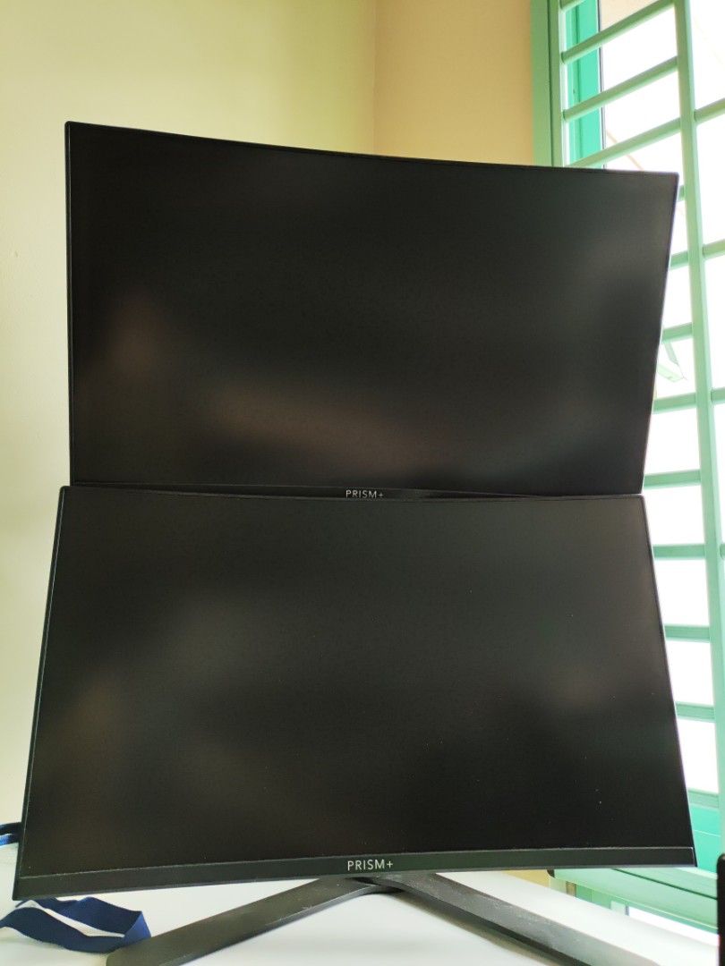 Dual stack monitor stand [fit 2x 27" curve monitor in Pic], Computers ...