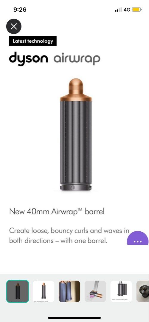 DYSON AIRWRAP BARREL 40mm, Beauty & Personal Care, Hair on Carousell