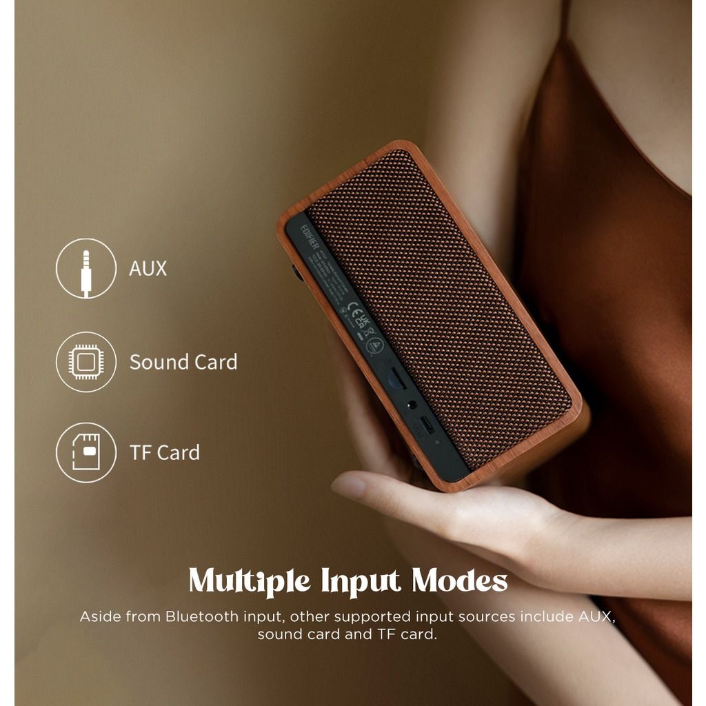 Edifier MP230 Vintage Bluetooth Speaker Bluetooth 5.0/20rms/Piano Key ...