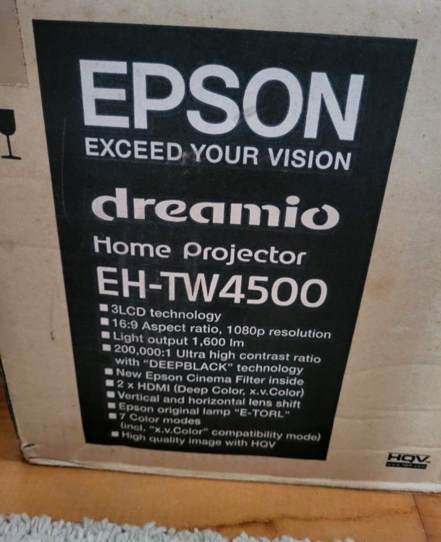 Epson projector EW-TH4500 dreamio 110V-220V, TV & Home Appliances, TV ...