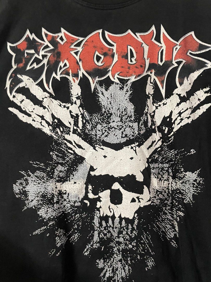 Exodus Thrash Metal Early 2000 Band Shirt, Men's Fashion, Tops & Sets ...