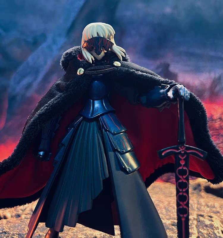 Figma Saber Alter 2.0 custom 1/12 wired fabric cape (fate/stay night ...