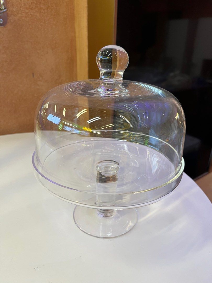 Glass Dome Pastry Display Plate, Furniture & Home Living, Kitchenware ...