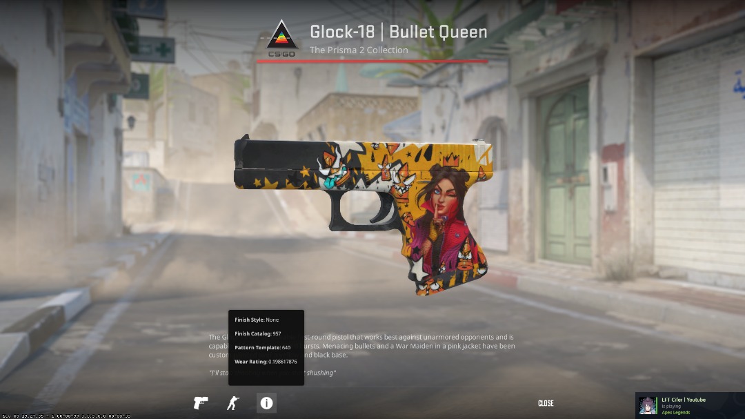 Glock-18 | Bullet Queen (Field-Tested) CSGO CS2, Video Gaming, Video ...