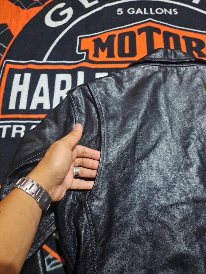 HARLEY DAVIDSON LEATHER BIKER JACKET, Men's Fashion, Coats, Jackets and ...