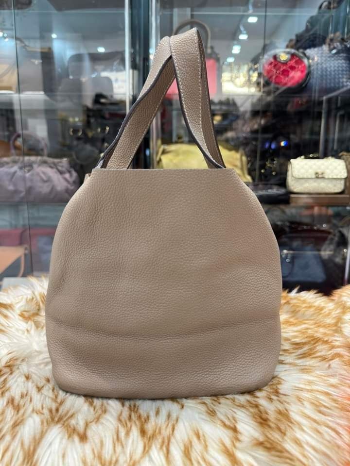 Hermes Picotin Clemence Leather Gm Bag, Luxury, Bags & Wallets on Carousell