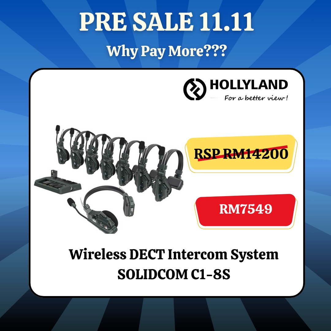 Hollyland Solidcom C1-8S Full-Duplex Wireless DECT Intercom System ...