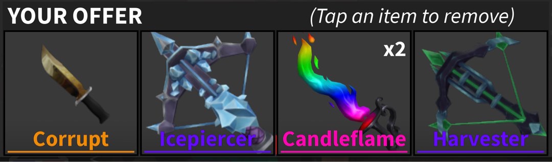 Ice Piercer Chroma Candleflame Harvester Corrupt MM2 Roblox, Video ...
