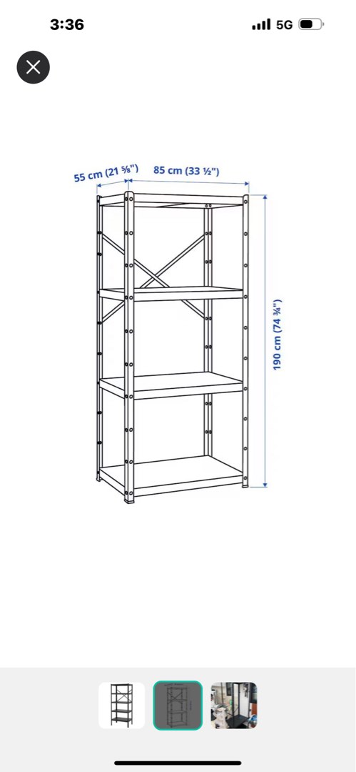 IKEA heavy duty all weather outdoor /indoor shelf. A few months old ...