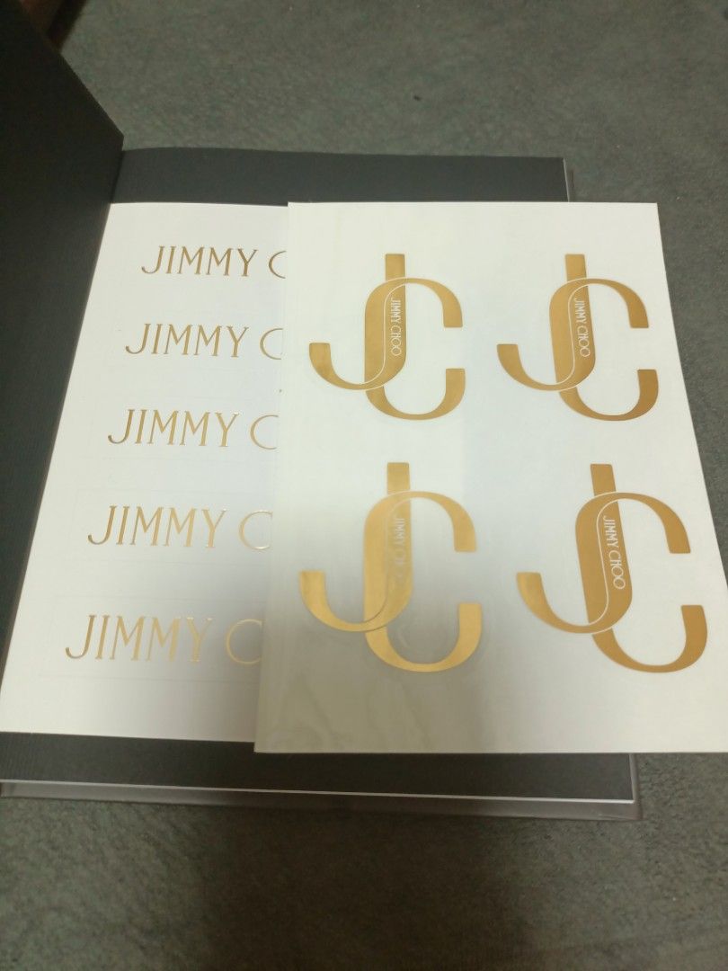 Jimmy Choo Logo Notebook & Stickers Limited Edition, Hobbies & Toys ...