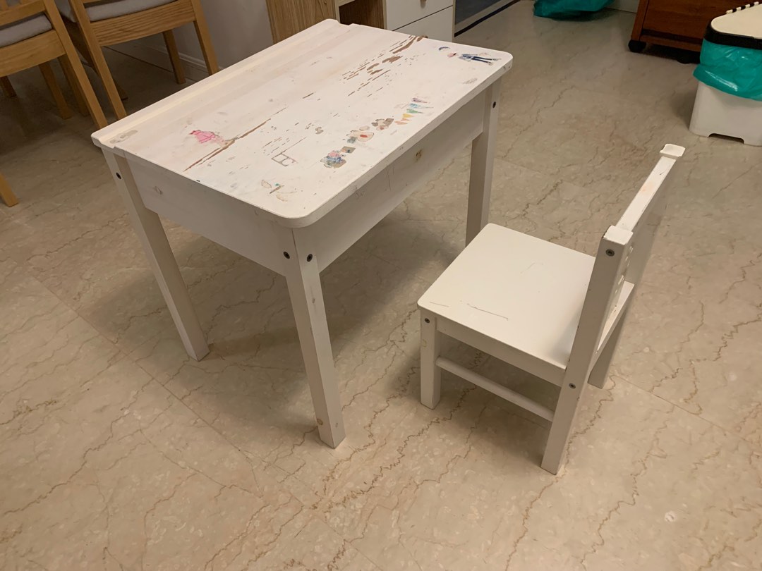 Kids table with chair - IKEA SUNDVIK , Babies & Kids, Baby Nursery ...