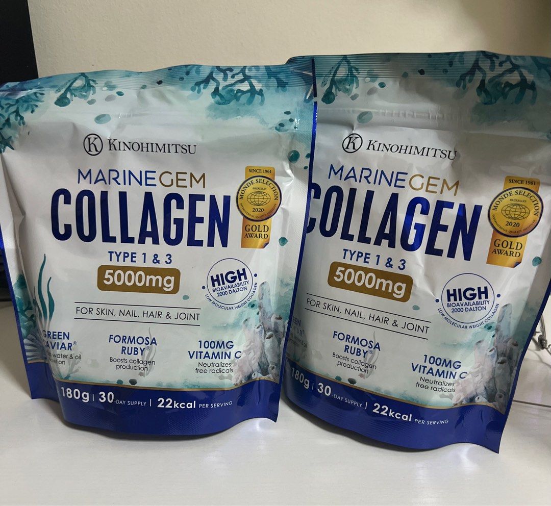 Kinohimitsu Marine GemCollagen Powder 180g x 2 (2 Months Supply ...