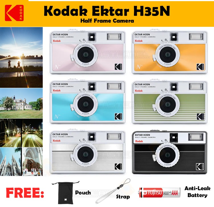 Kodak Ektar H35N Half Frame Camera Use 35mm Film + FREE Battery ...