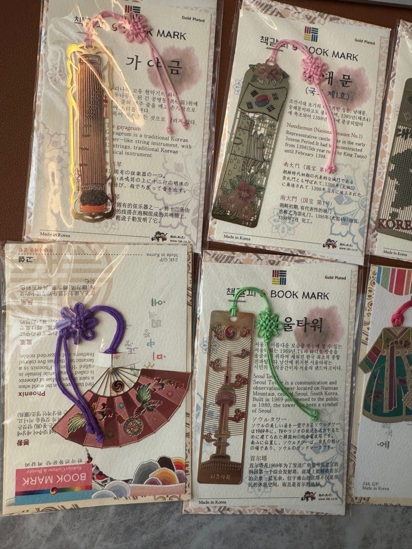 Korea souvenirs bookmarks, Hobbies & Toys, Stationery & Craft, Handmade ...