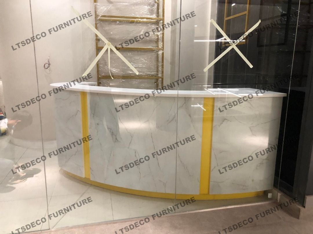 Laminated finish Counter Table Office Partition, Furniture & Home ...